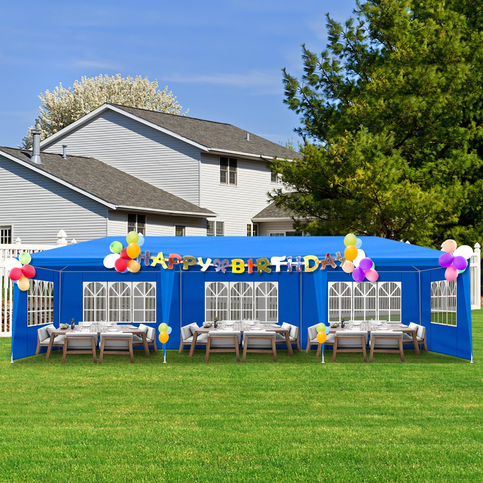 Amazon.com : 10' x 30' Party Tent,Wedding Tent with 8 Removable ...