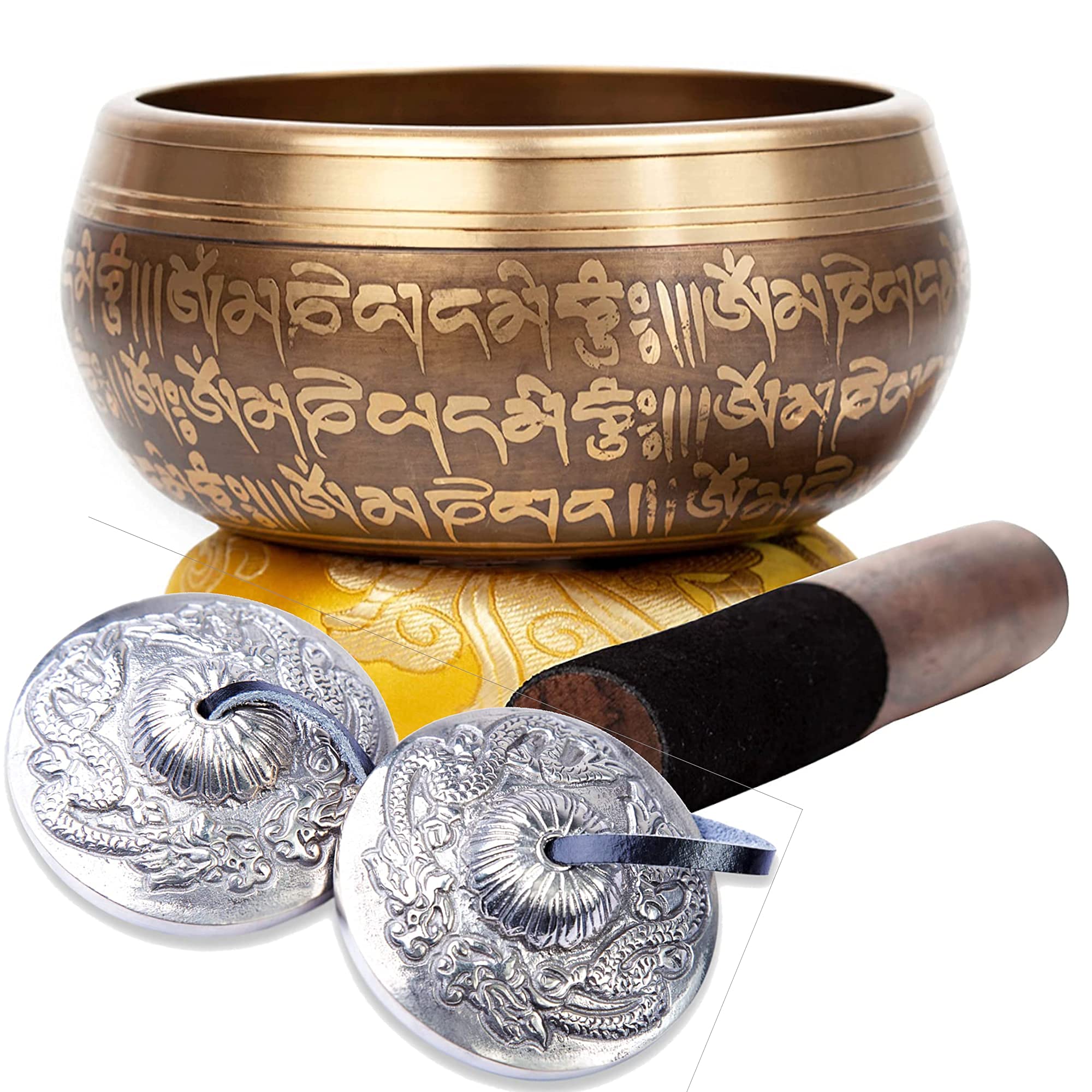 Amazon.com: Large Singing Bowl and Tingsha Cymbals Bells Combo ...