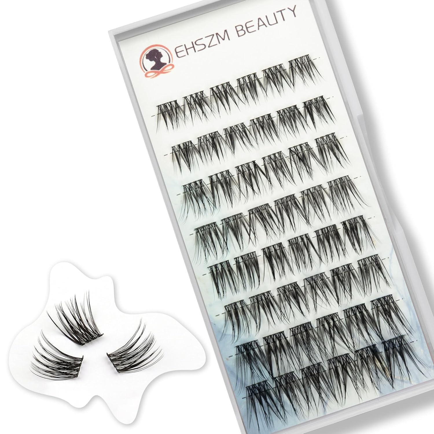 Amazon.com: Natural Wispy Look,10mm,12mm,14mm(10-14mm) C Curl Lash ...