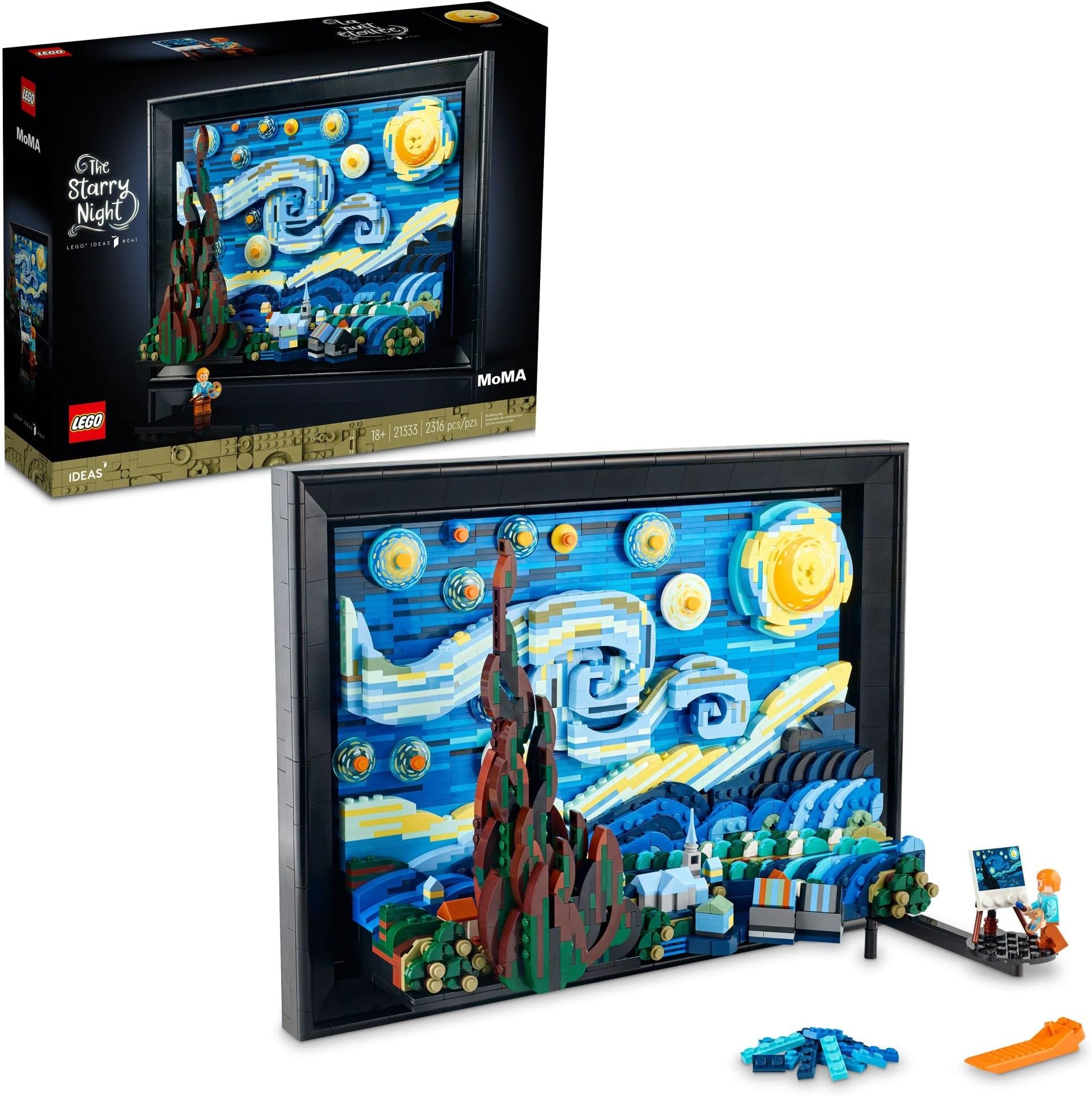 Amazon.com: Lego Ideas Vincent Van Gogh The Starry Night 21333 Building ...