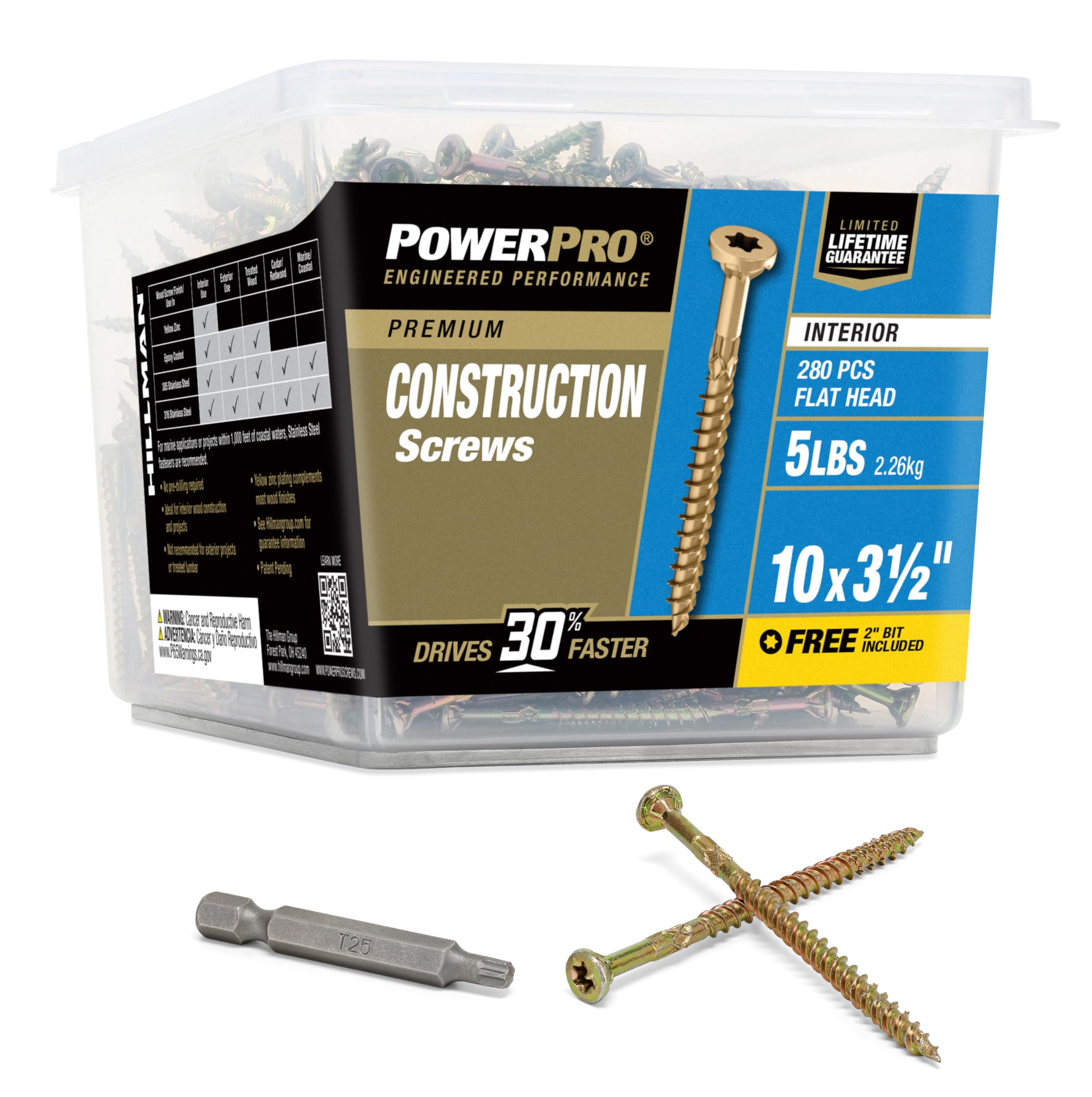 Amazon.com: Power Pro Premium Interior Construction Screws (#10 x 3-1/2 ...