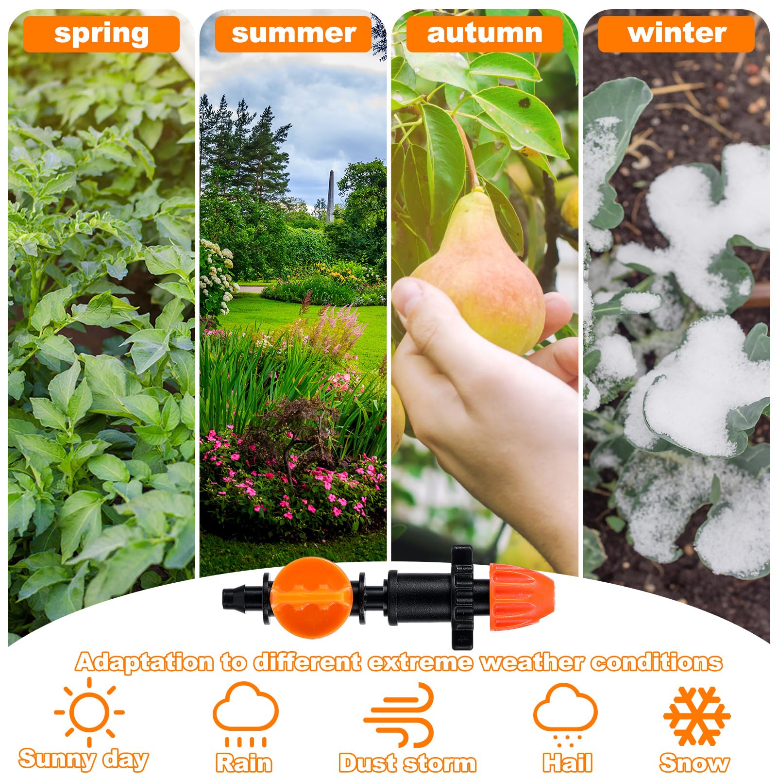 Snapklik.com : Sunnychicc 10 Pcs 1/4 Inch Drip Irrigation Fittings ...