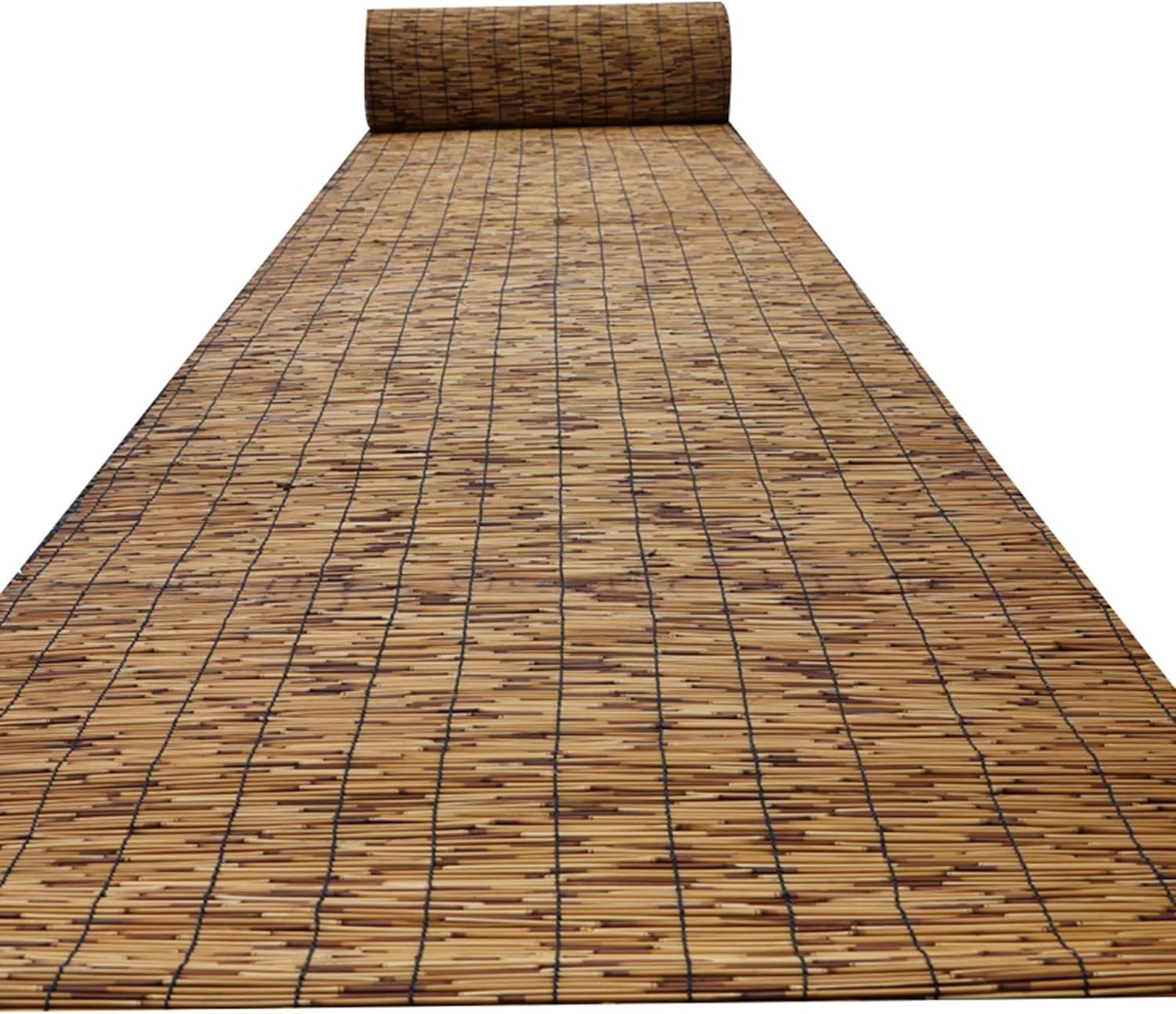 Natural Reed Curtain, Bamboo Curtain with Lifter, Old Fashioned Straw ...