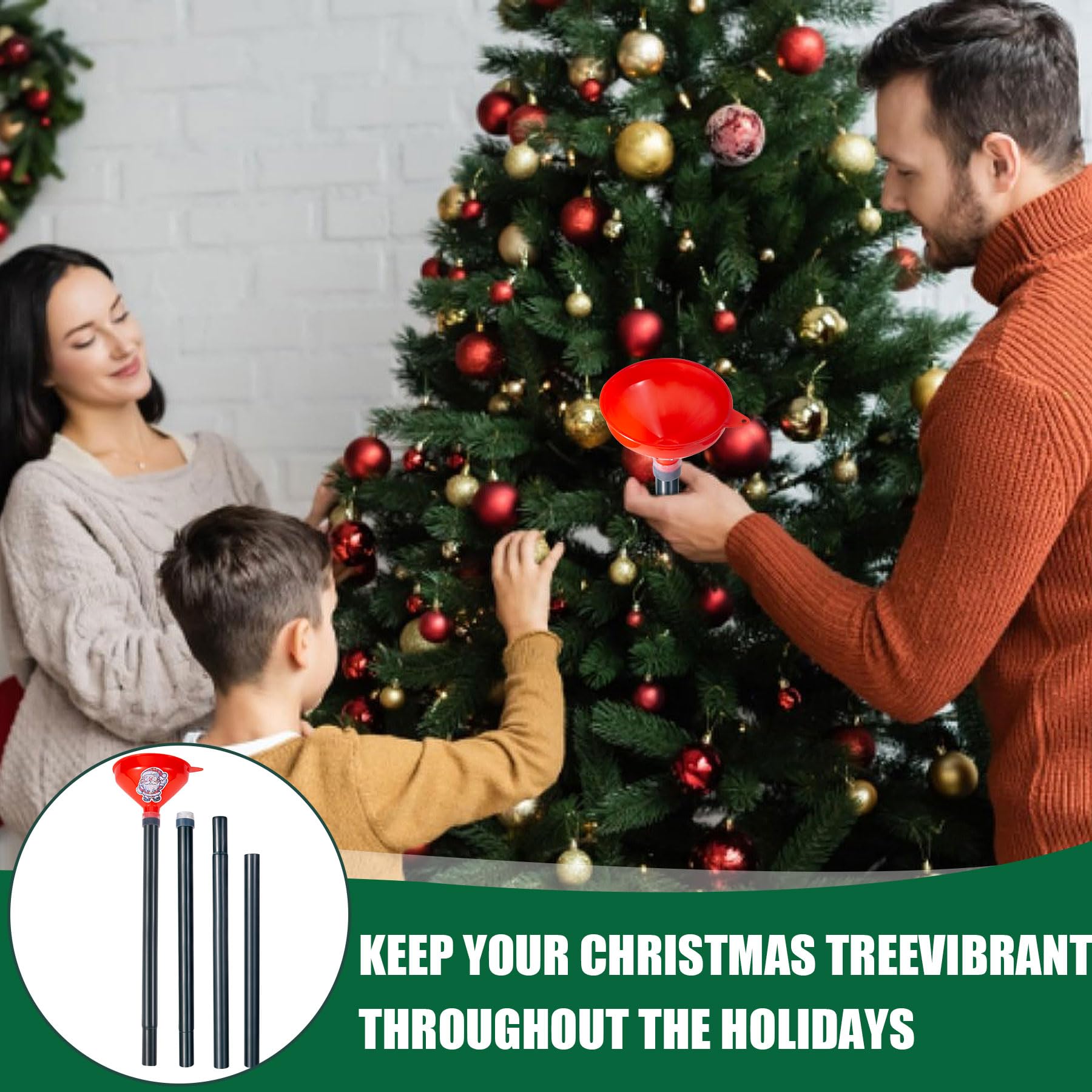 Snapklik.com : Breezliy Christmas Tree Watering Funnel,50inch Stainless ...