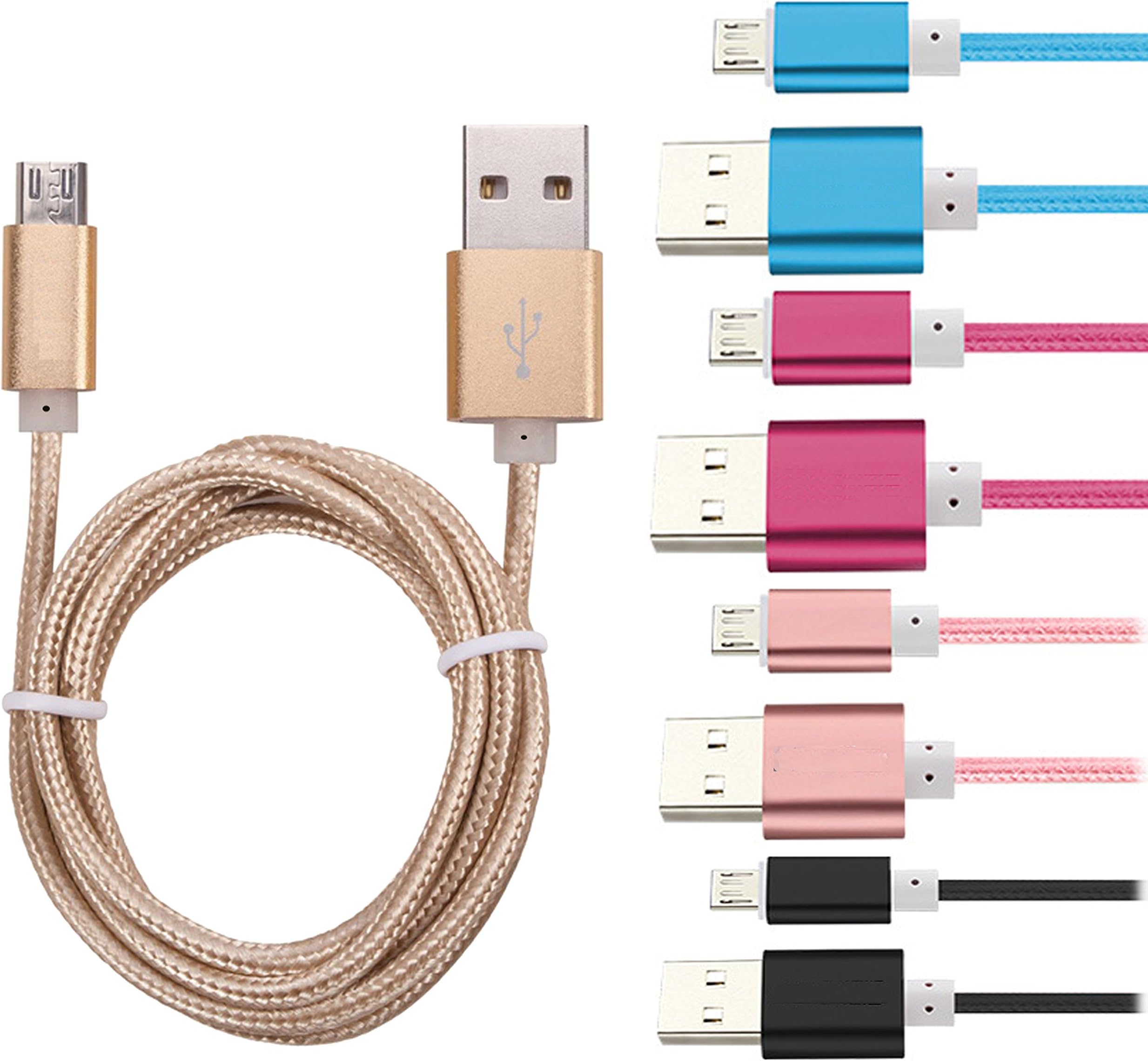 Amazon.com: Micro USB Cable 3ft, 3Pack 3FT Nylon Braided High Speed ...