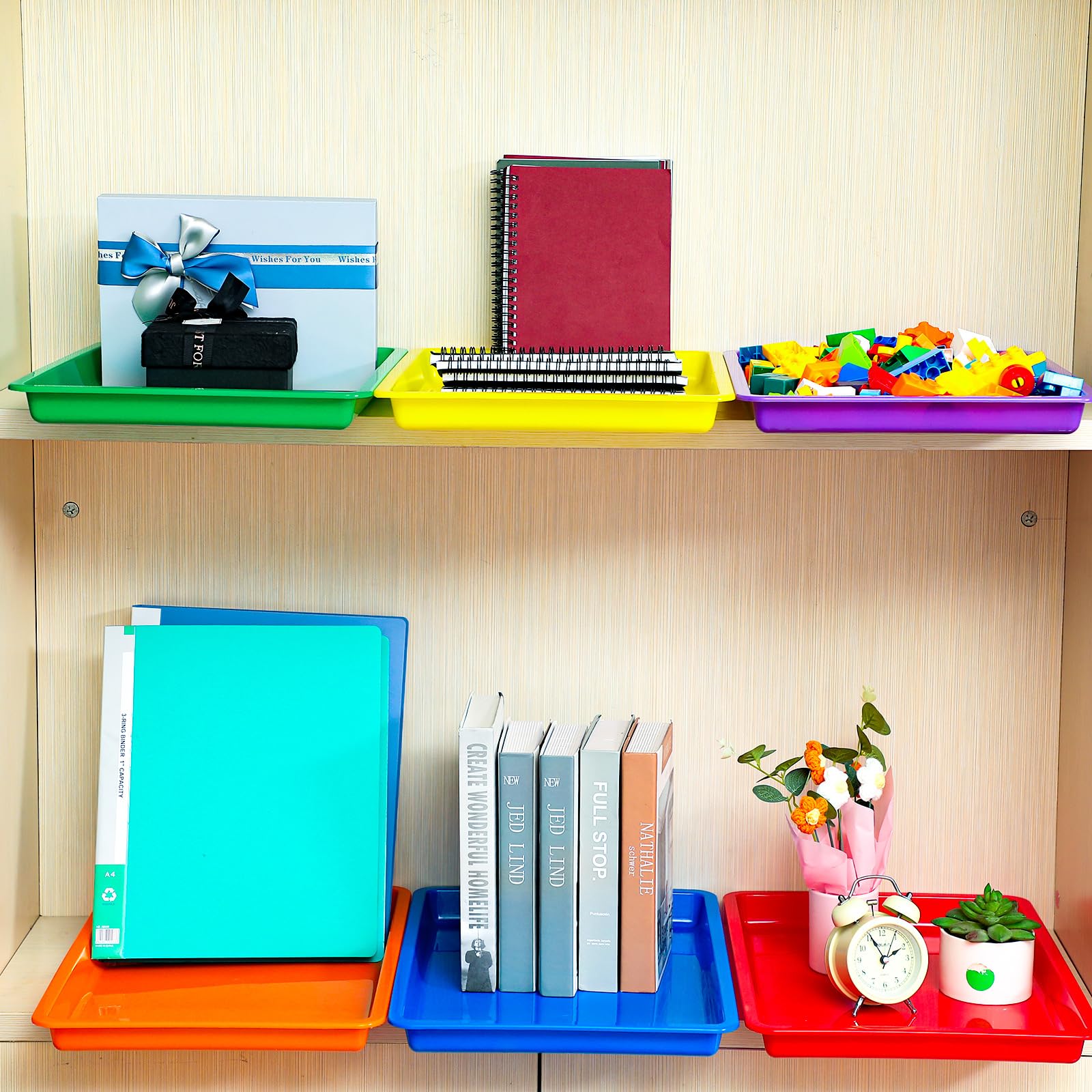 Snapklik.com : Mifoci 12 Pack Kids Plastic Art Trays 16 X 12 X 1 Inch ...