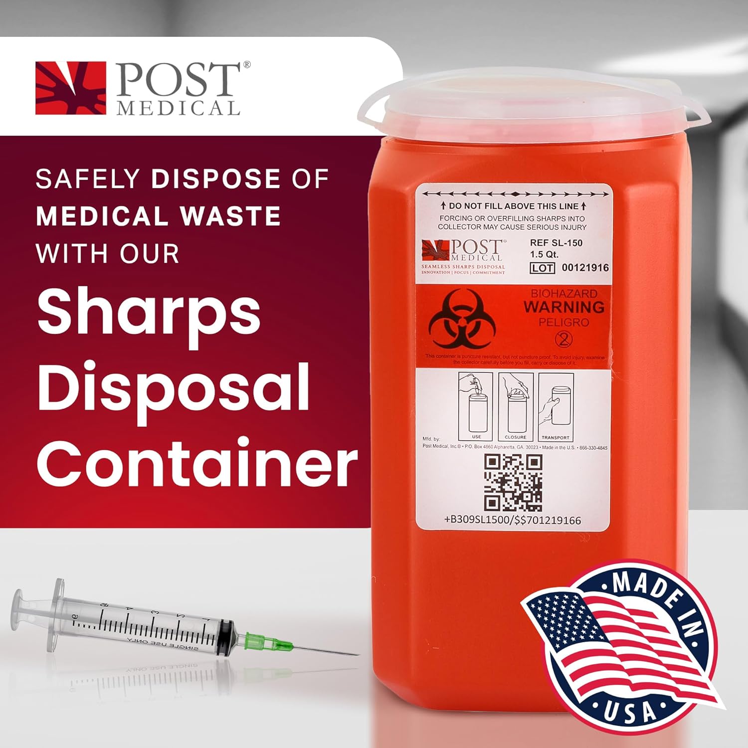 1.5 Quart Sharps Container - Case of 6, Philippines | Ubuy