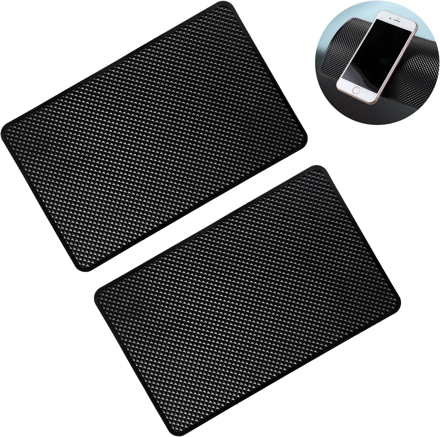 Amazon.com: AOZUO 2PCS Car Dashboard Anti-Slip Dirt Mat, 7.5" x 4.72 ...