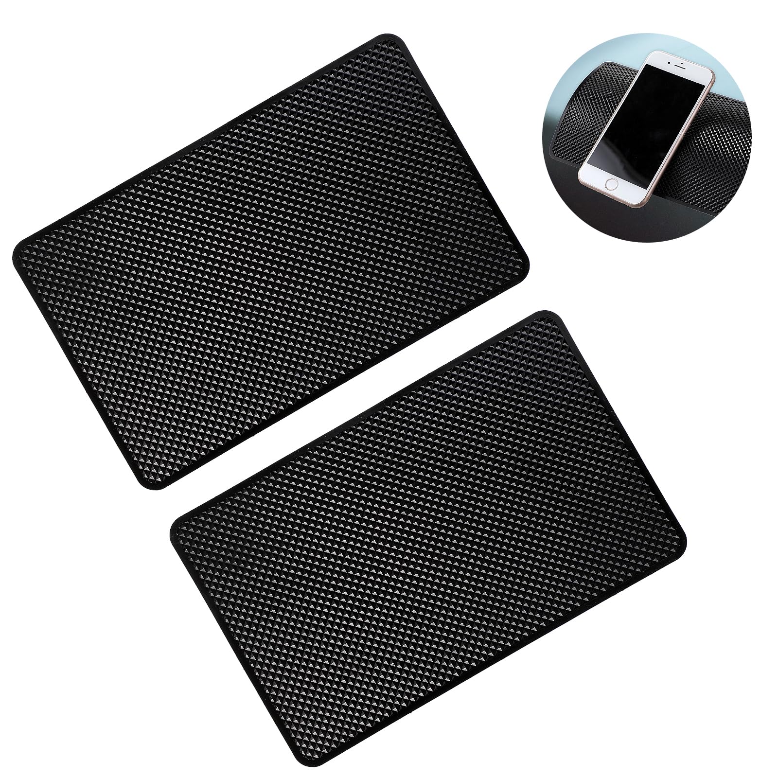 Amazon.com: AOZUO 2PCS Car Dashboard Anti-Slip Dirt Mat, 7.5" x 4.72 ...