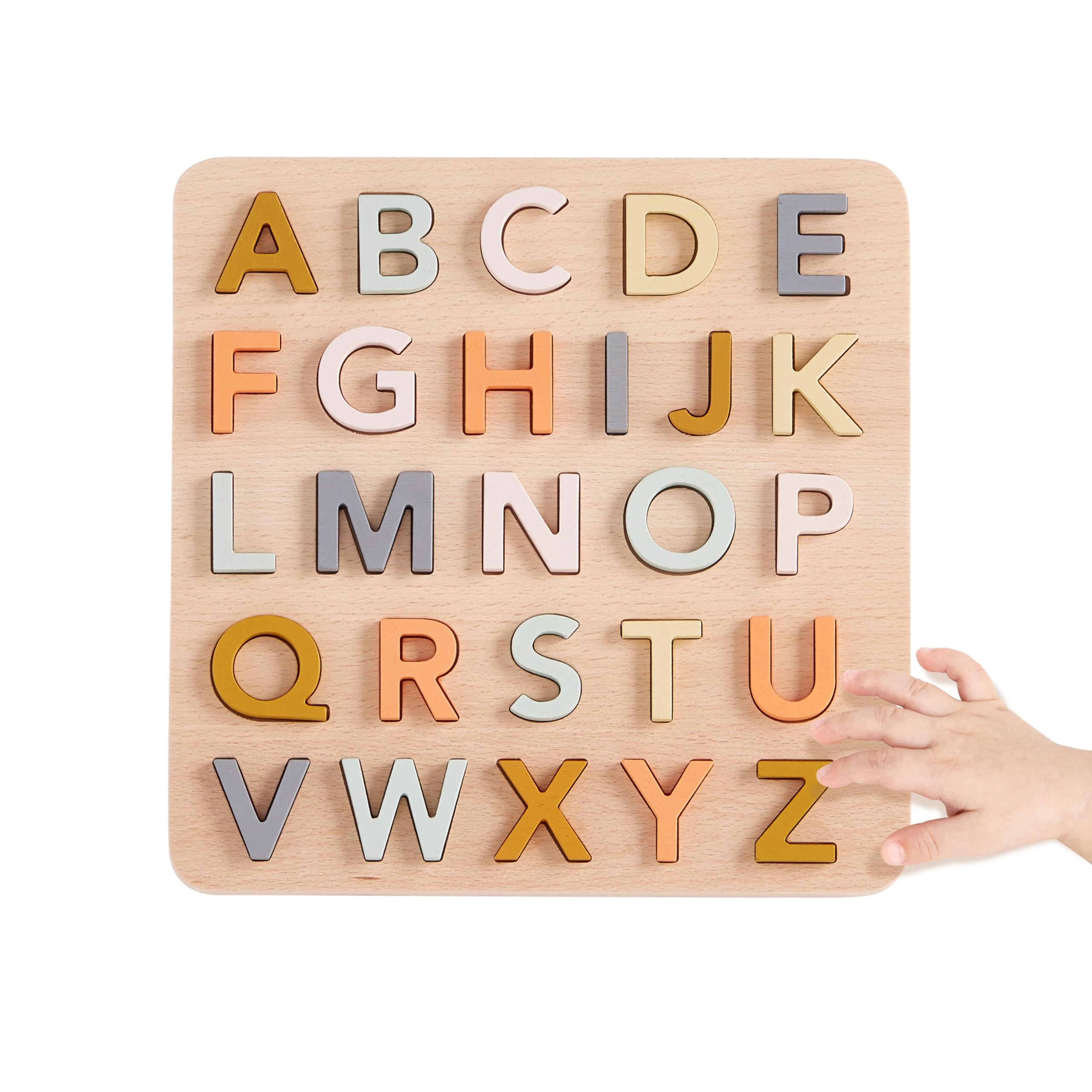 Kid’s Concept Colorful Wooden ABC Puzzle: Fun and Educational! Helps ...