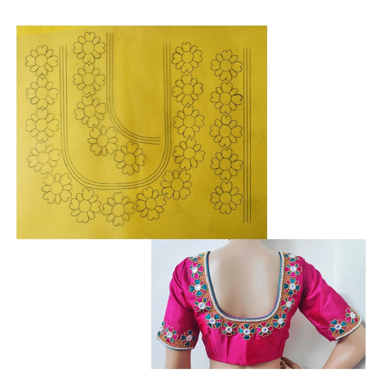 PRISARA-Aari/Maggam Embroidery Original Reusable Tracing Papers for ...