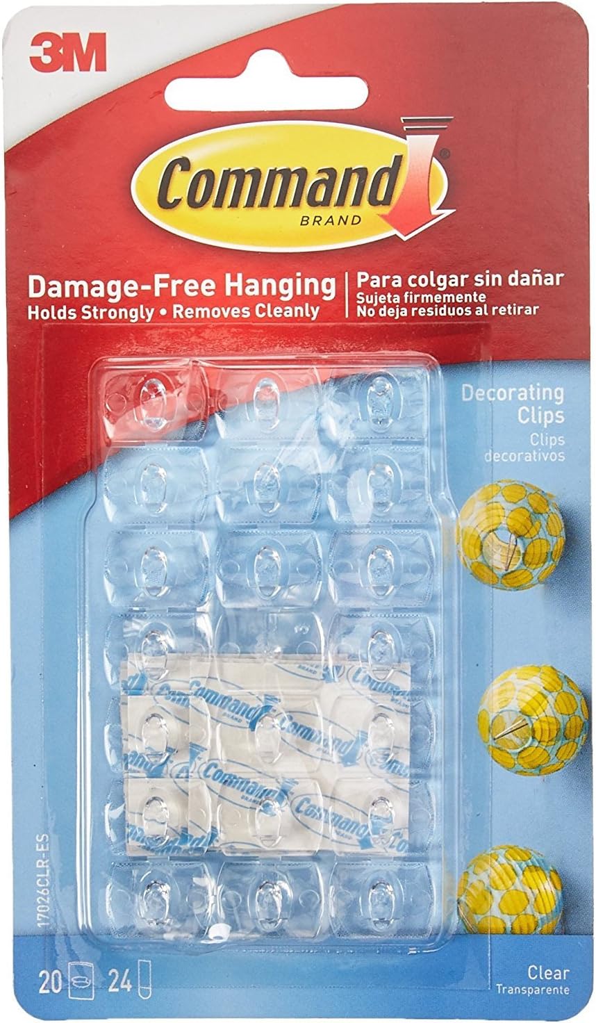 Amazon.com : Command Strips 17303clres Large Clear Cord Clips 2 Count ...