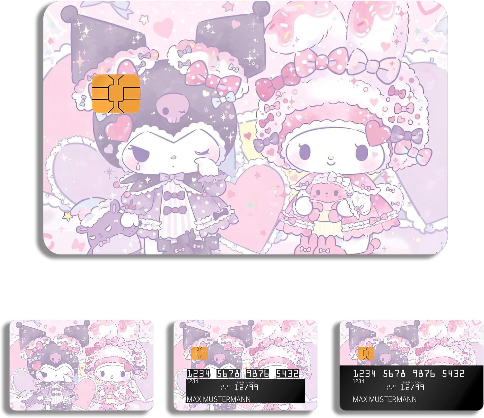 Amazon.com: HK Studio Card Skin Sticker Pink Hearts for Transportation ...