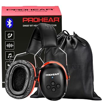 PROHEAR 037 Bluetooth 5.0 Hearing Protection Headphones with Gel Ear ...