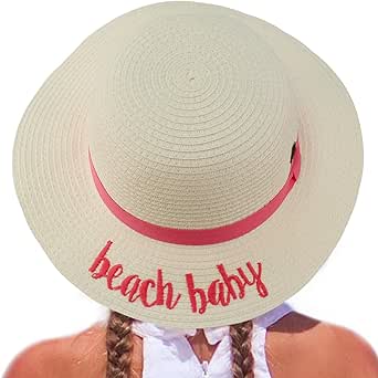 Amazon.com: C.C Girls Kids Wording Sayings Summer Beach Pool Floppy ...