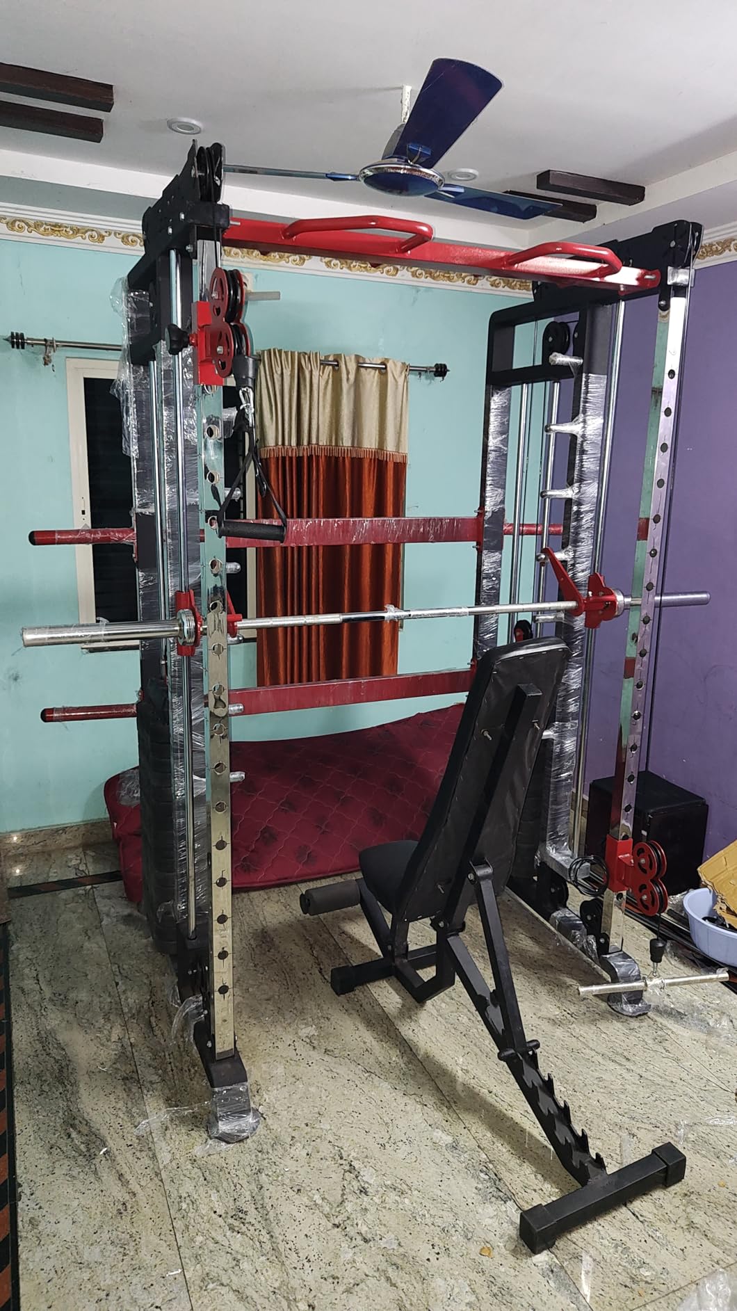 Gamma Fitness Complete Home Gym Setup Machine Package for Total Body ...