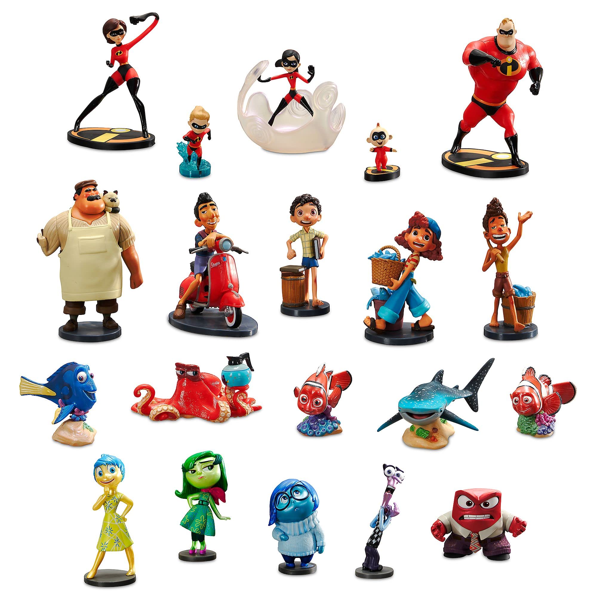 Buy Disney Store Official Pixar Mega Figurine Playset, 20 Pc., Fully ...