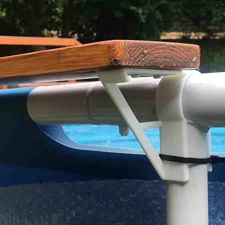 Amazon.com : 3D Cabin 2 X Swimming Pool Shelf Brackets Suits 45Mm Top ...