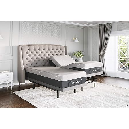 Amazon.com: Sven & Son Split King Adjustable Bed Base Frame + 14” Luxury Cool Gel Memory Foam ...