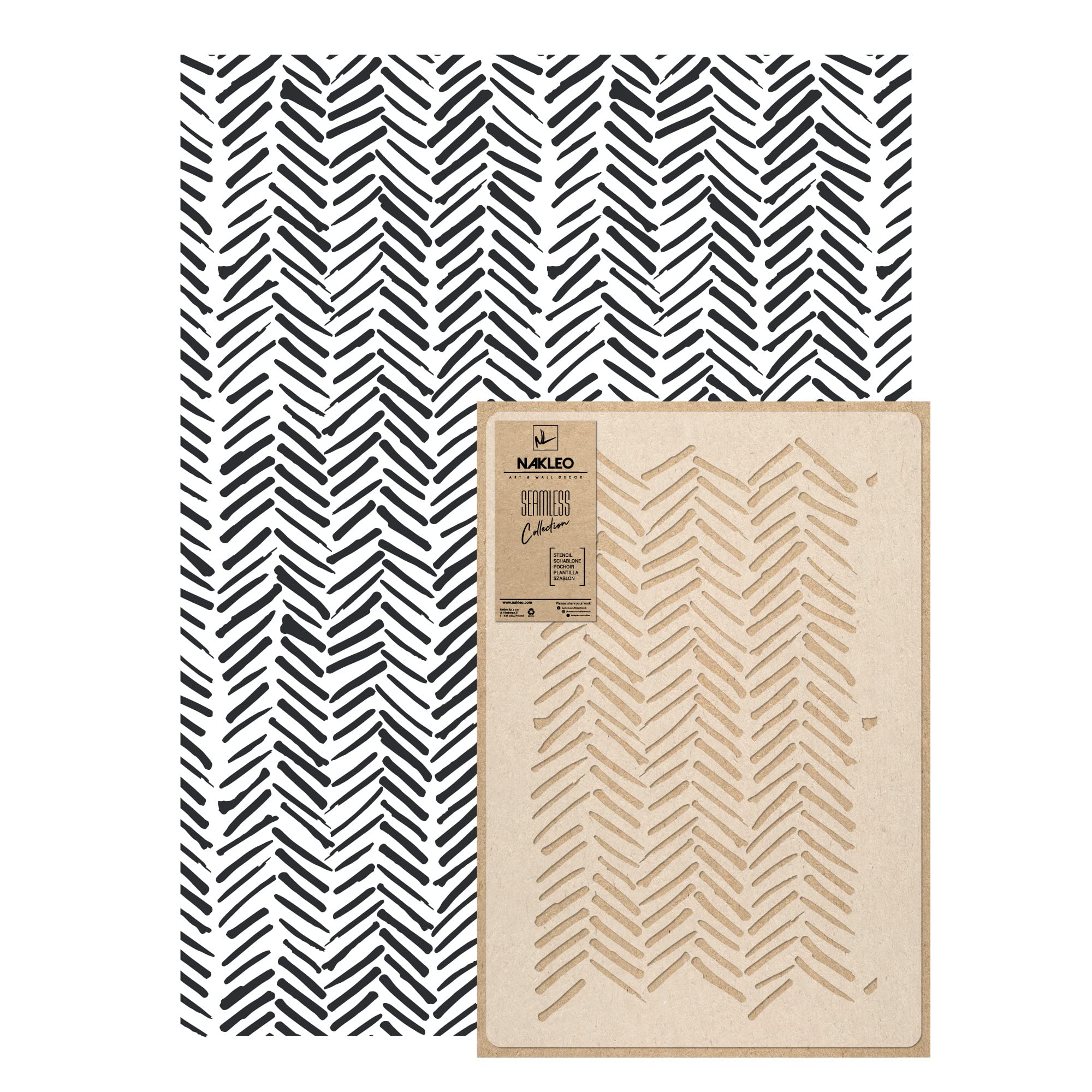 Diy Wall Decor Template NAKLEO Large Wall Stencil - 59x95cm Brush ...