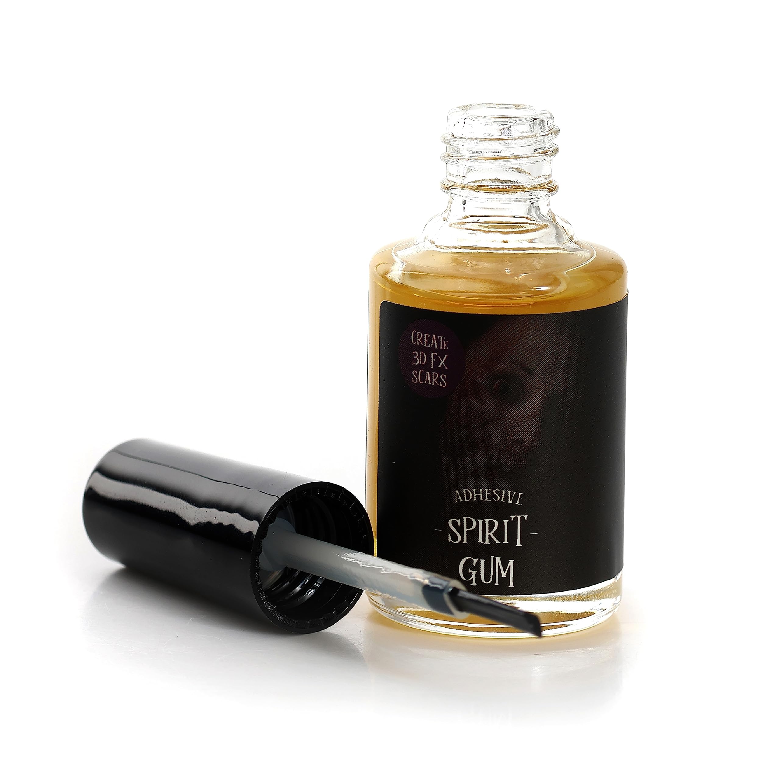 Adhesive Spirit Gum - 13ml Bottle of Spirit Gum with Small Brush - Fake ...