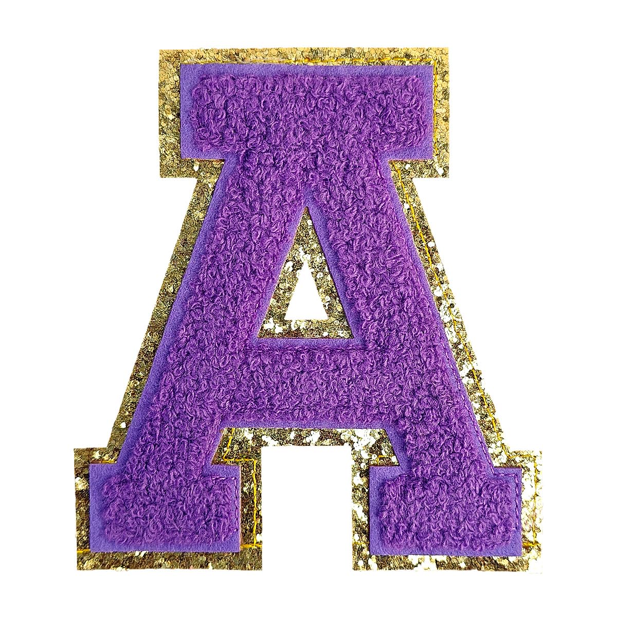 Amazon.com: GYGYL 3PCS Chenille Varsity Glitters Letters Patch, Iron on ...