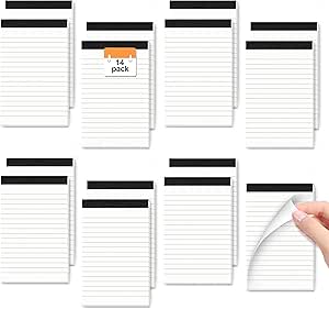 14 Pack Small Pocket Notebook Mini Notepad A7 Lined Paper Refill Pad 3 ...