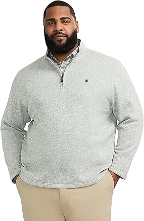 IZOD Big and Tall Quarter Zip Sweater Fleece Pullover Suéter ...