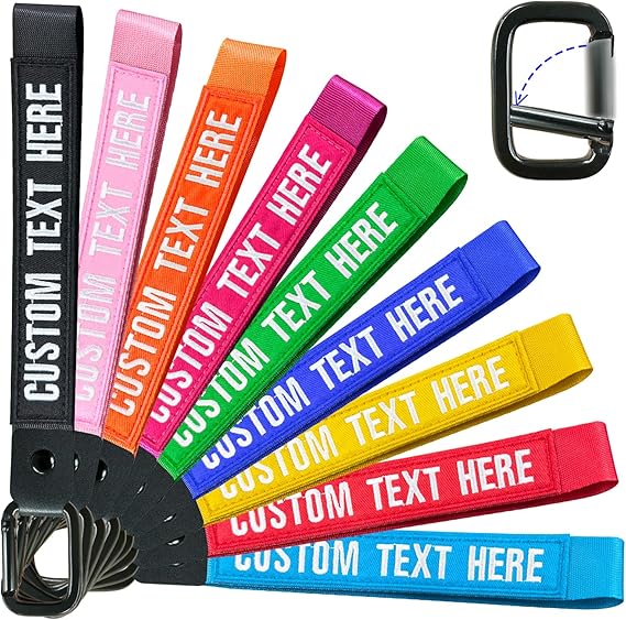 Custom Wristlet Keychain Double-sided Embroidery, Personal wrist ...