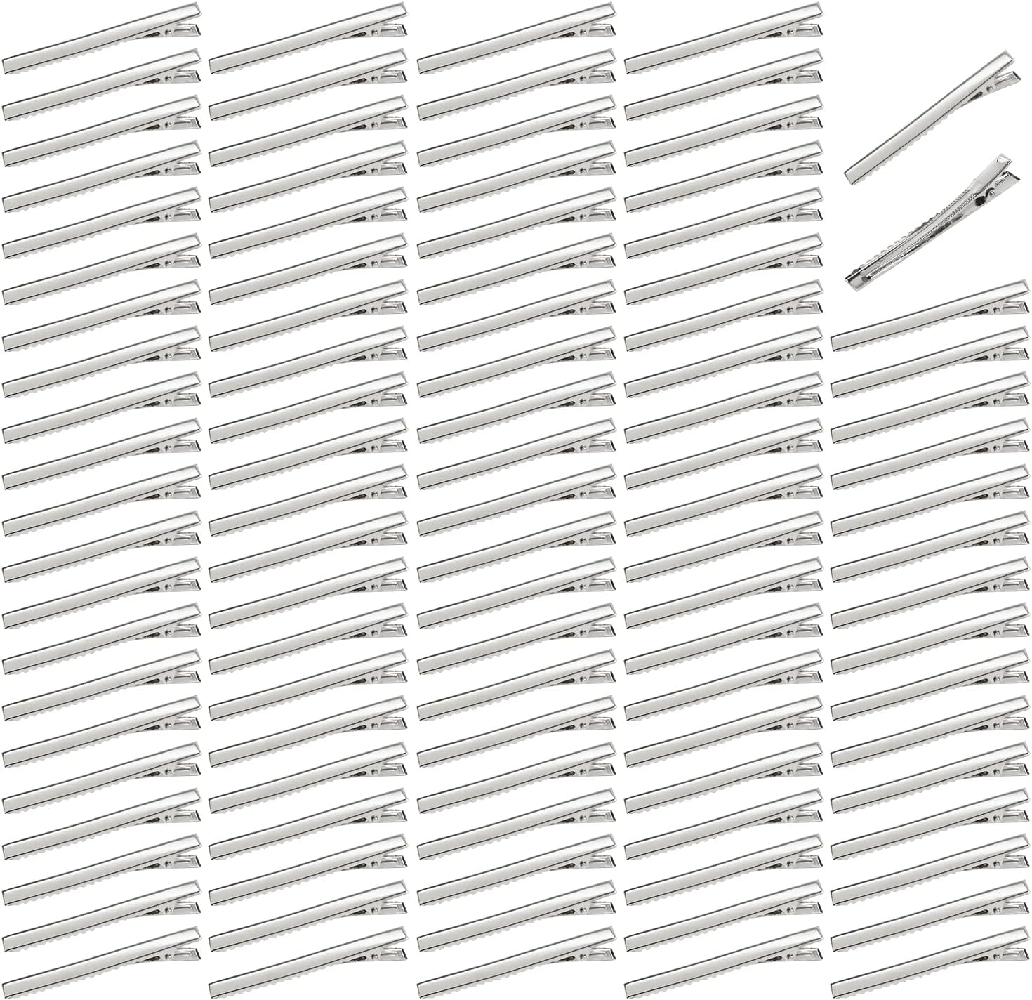 Amazon.com : 100 Pcs Alligator Hair Clips, 3 Inch and 1.6 Inch Silver ...