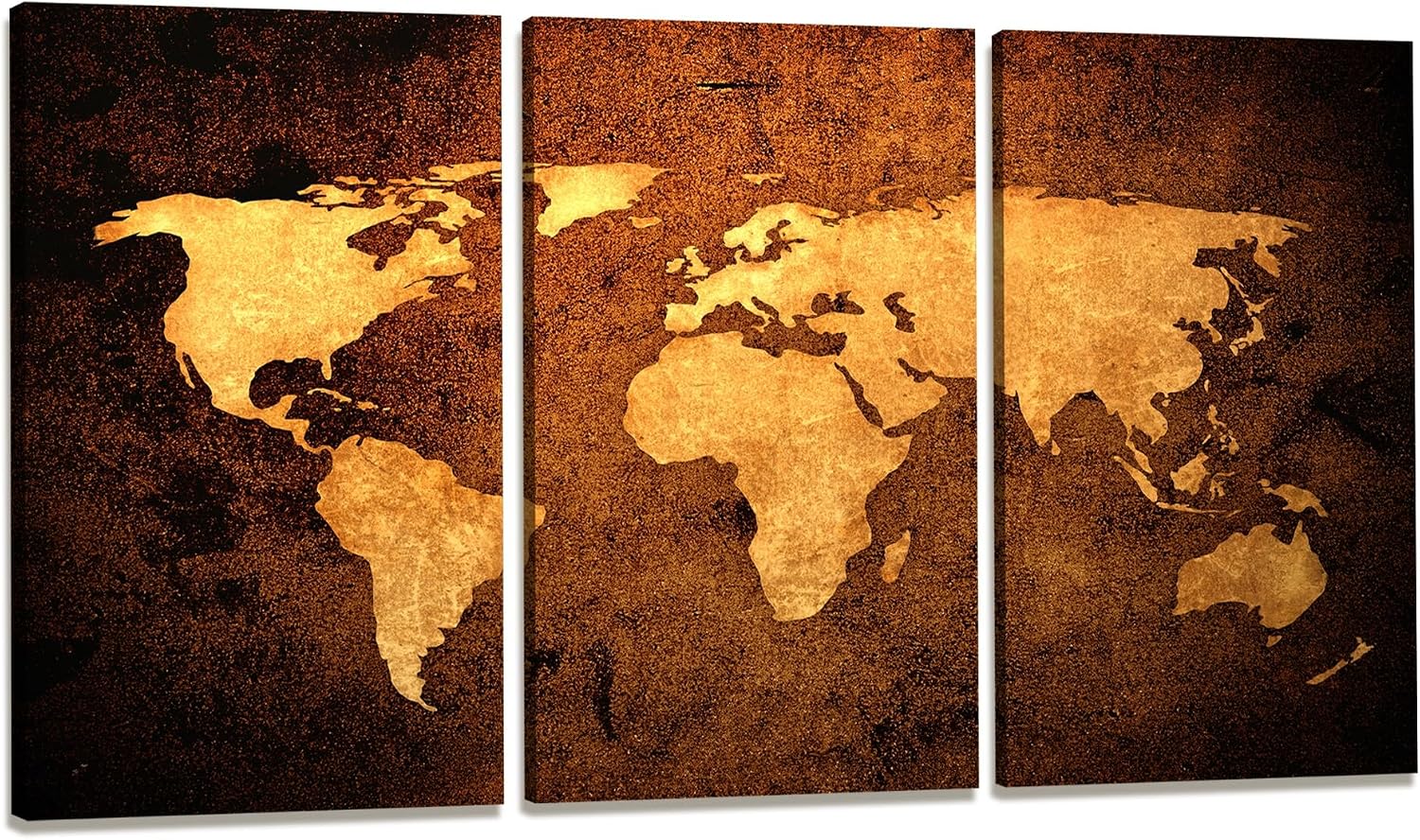 Amazon.de: Visario Leinwandbild Weltkarte 160x90 cm 1162 XXL Wandbild ...