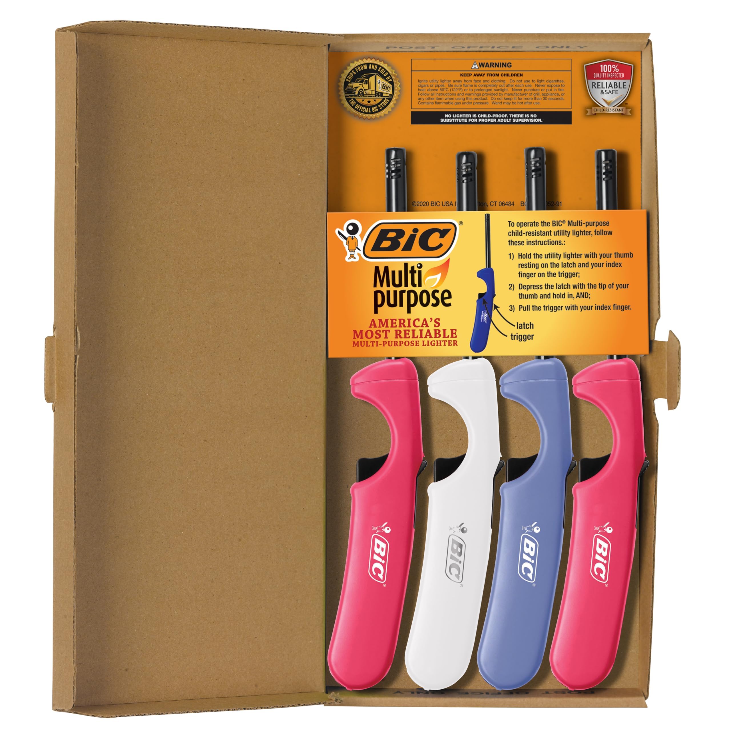 Amazon.com: BIC Multi-Purpose Lighters, Ideal for Candle and Fireplace ...