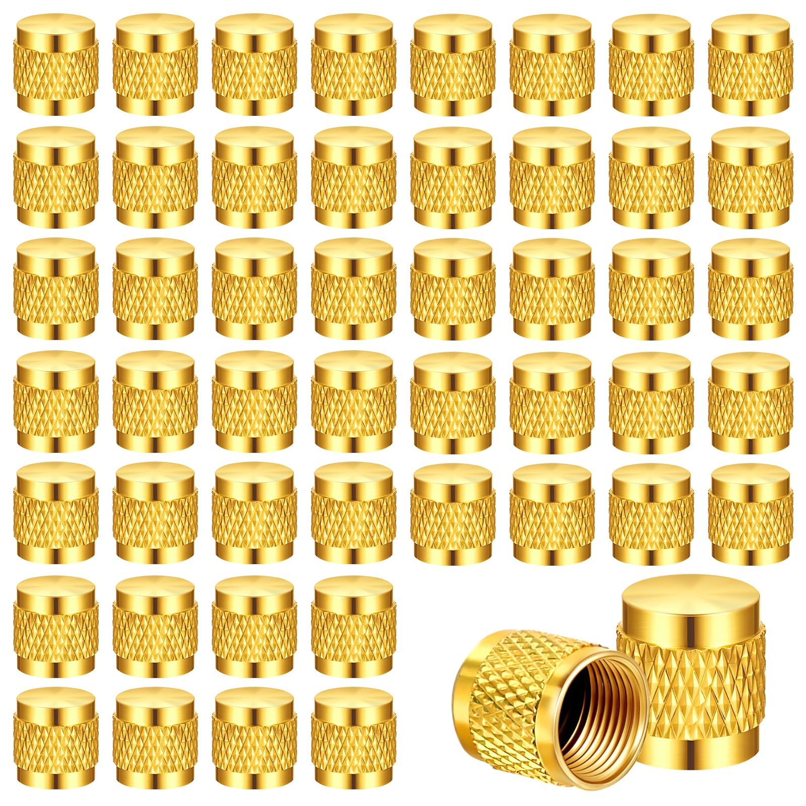 Amazon.com: 【Upgraded】50 Pcs 1/4" Brass Flare Cap, Solid Brass Caps ...