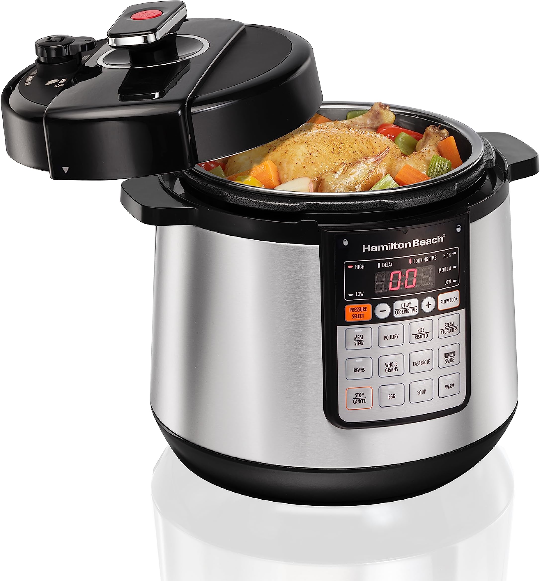 Amazon.com: Hamilton Beach 6 Qt Pressure Cooker with Unique Steam ...
