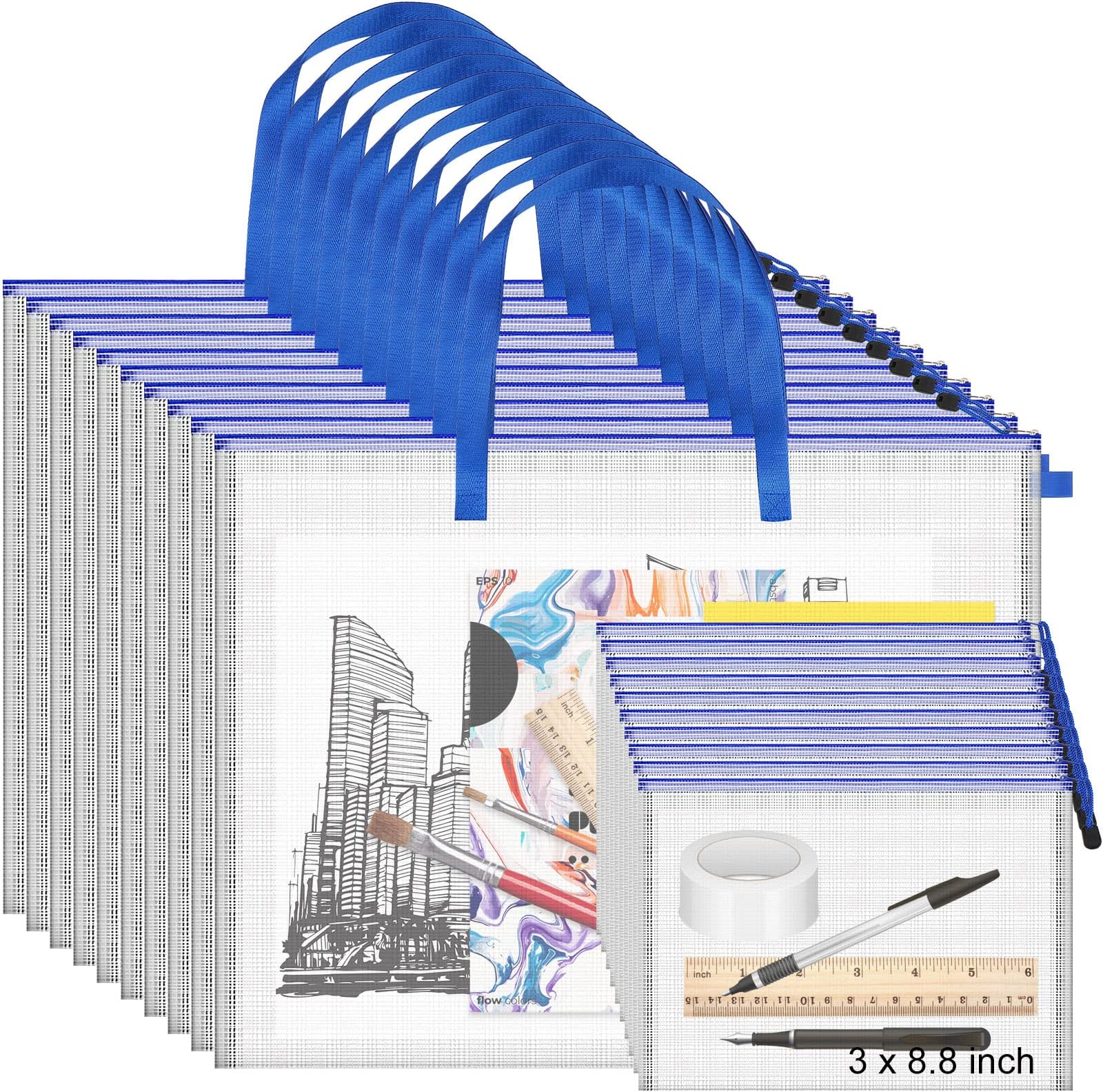 Amazon.com: 20 Pcs Art Portfolio Bag, 19'' x 25'' Clear Portfolio ...