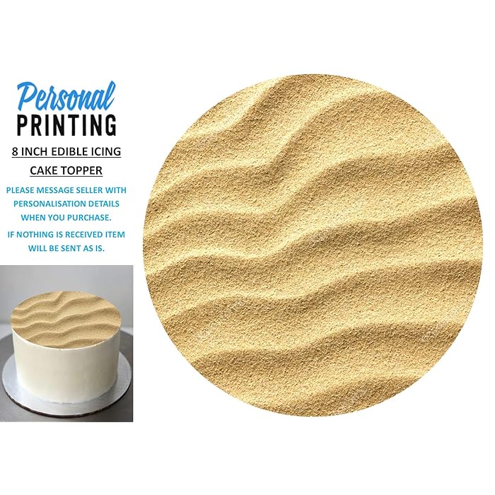 Buy PP - Rippled Sand Colours Personalised Name Age Happy Birthday 8 ...