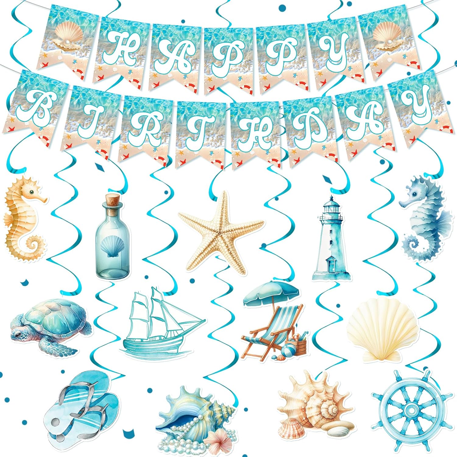 Amazon.com: Ocean Beach Birthday Party Decorations Summer Beach ...