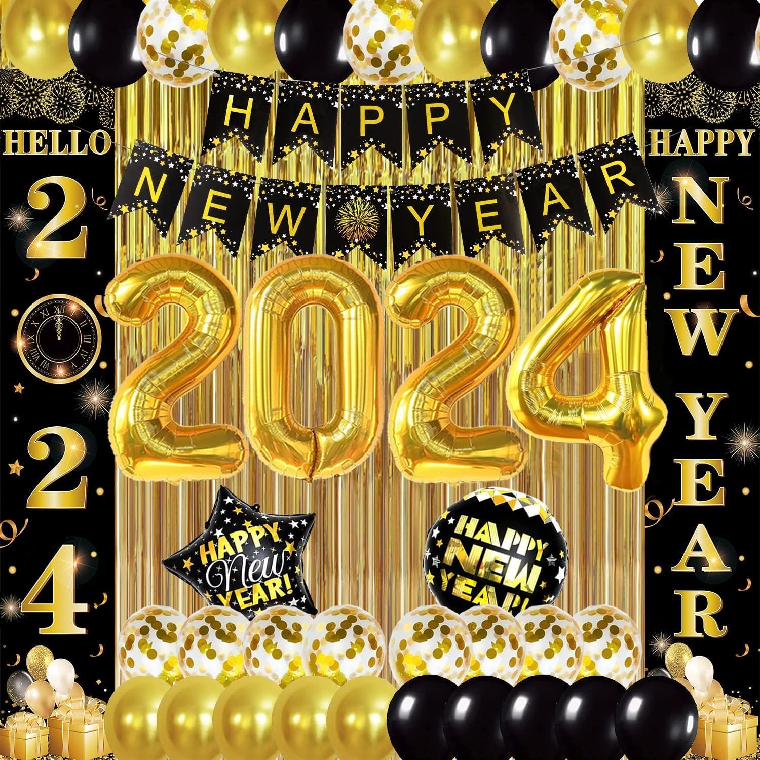 Amazon.com: 2024 New Years Decorations New Years Eve Decorations New ...