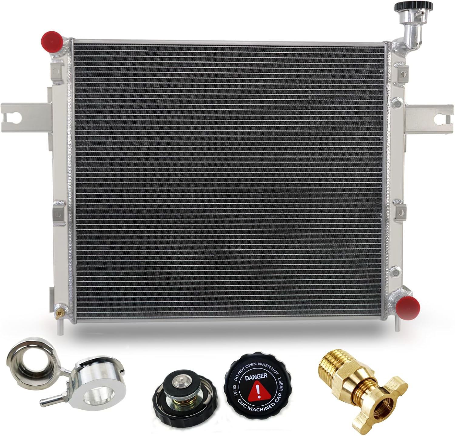 Amazon.com: Rubivel 3 Row Aluminum Core Radiator Compatible with Jeep ...