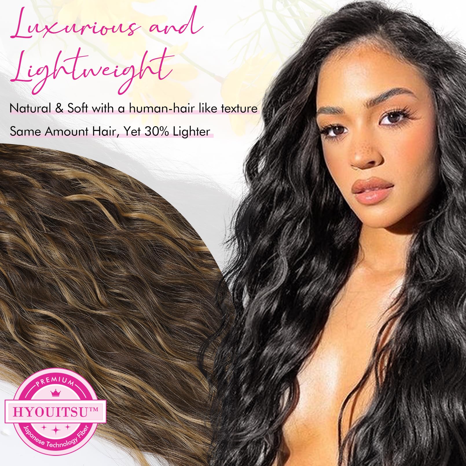 Snapklik.com : REECHO 9PCS Clip In Hair Extensions, 24" Thick Long Mini ...