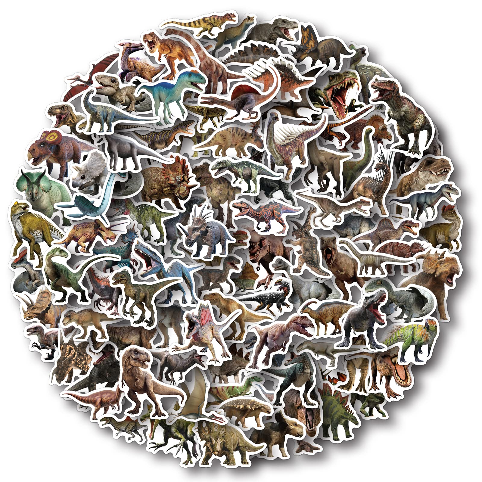 Snapklik.com : Dinosaur Stickers 100 Pcs Realistic Dinosaur Vinyl ...