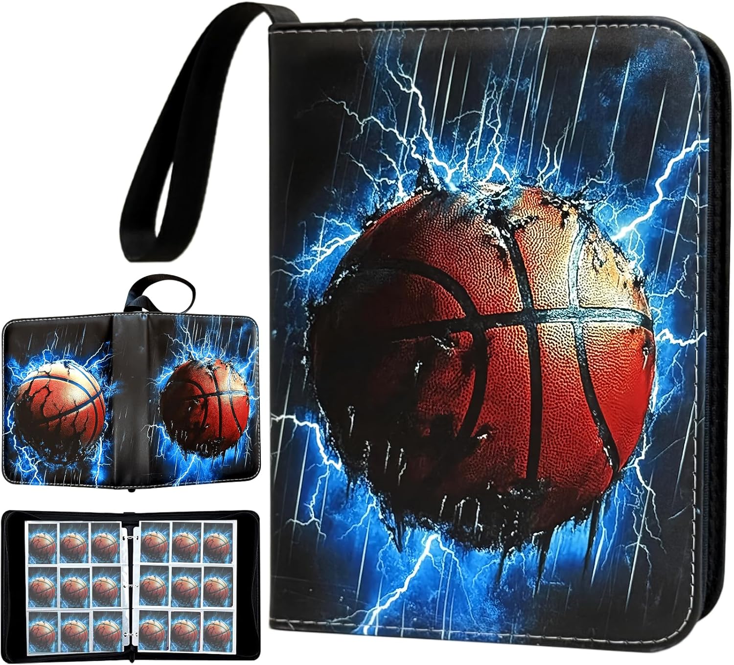 Amazon.com: 900 Pocket Zippered Basketball Card Binder, 9-Pocket ...