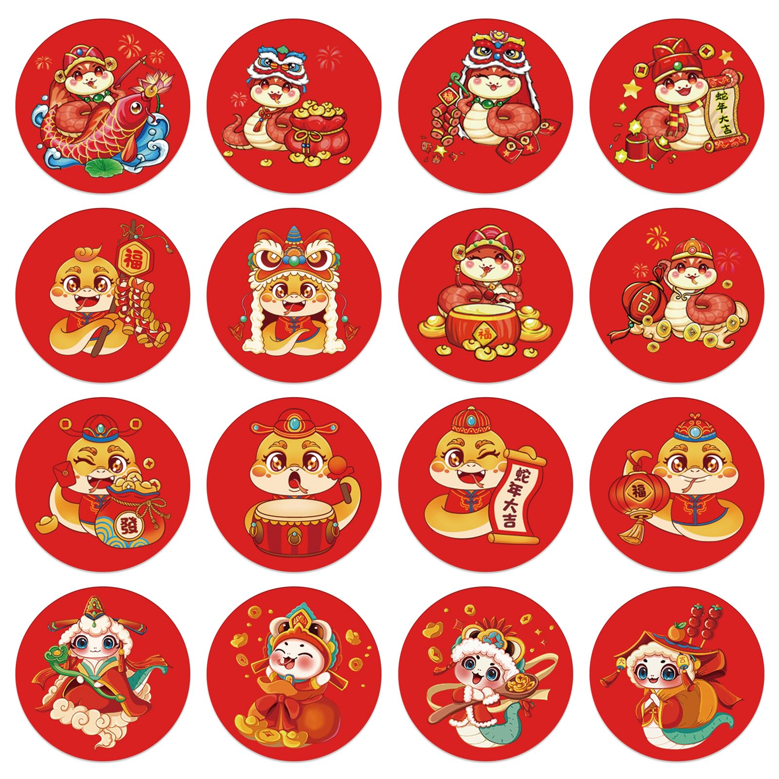 Amazon.com: Fsaoor 160pcs Happy Chinese New Year Stickers 2025 - Year ...