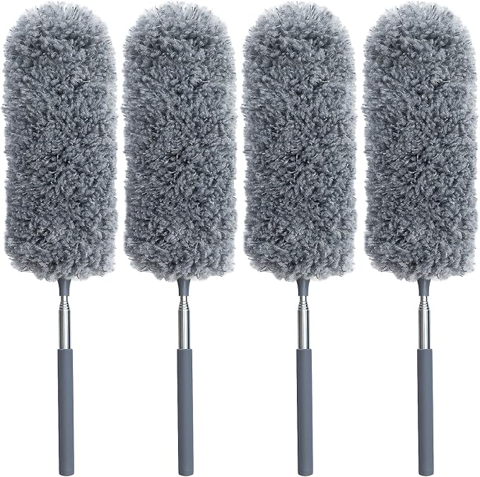 Amazon.com: 4 Pack Microfiber Duster for Cleaning, Washable Feather ...