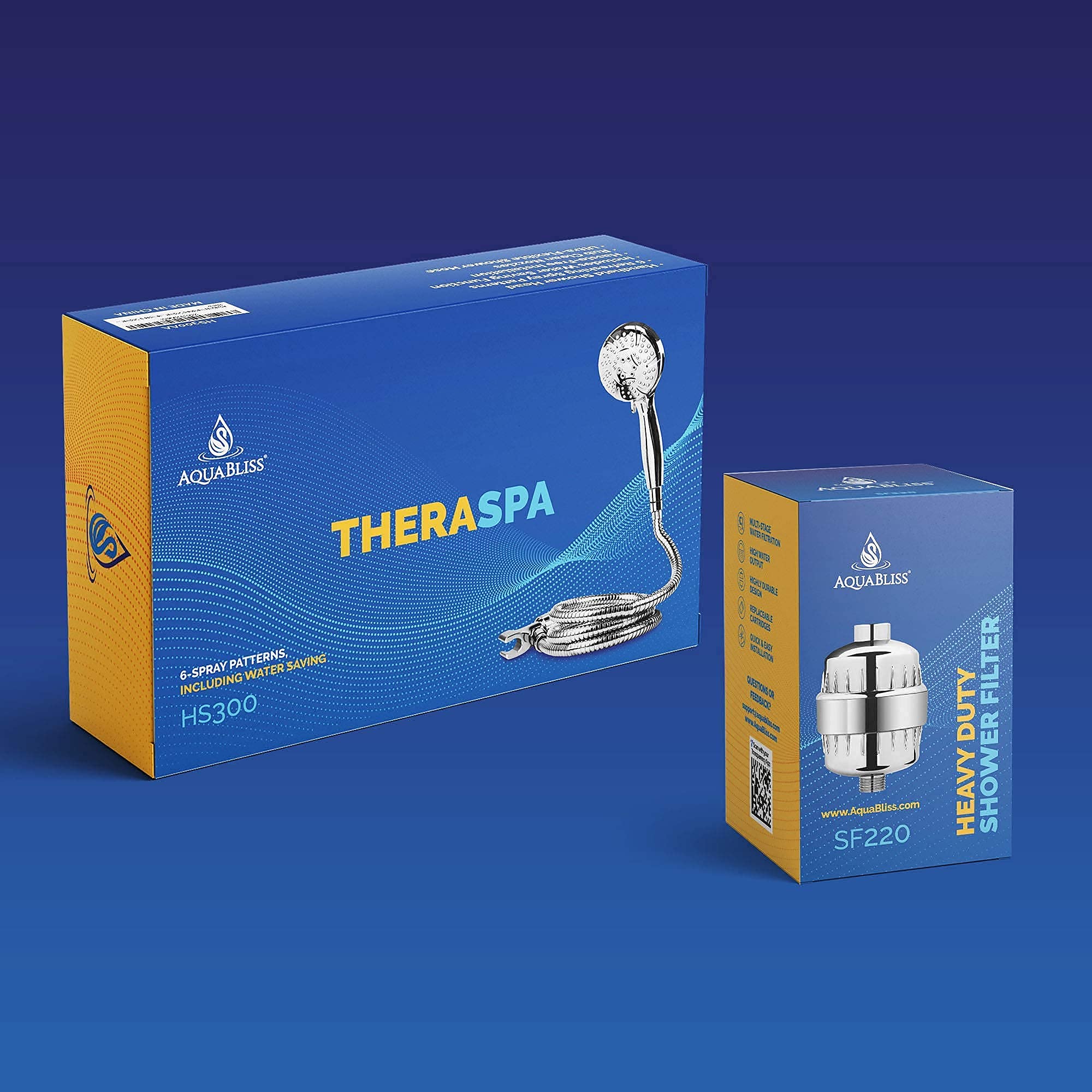 AquaBliss High Output Shower Water Filter with Replaceable Multi-Stage ...