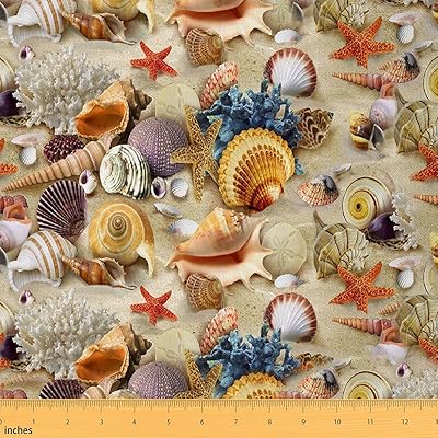 Amazon.com: Elizabeths Studio Landscape Medley Ocean Sea Shells Premium ...