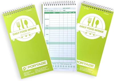 Portage Food Diet Journal - Notebook for Daily Food Intake with
