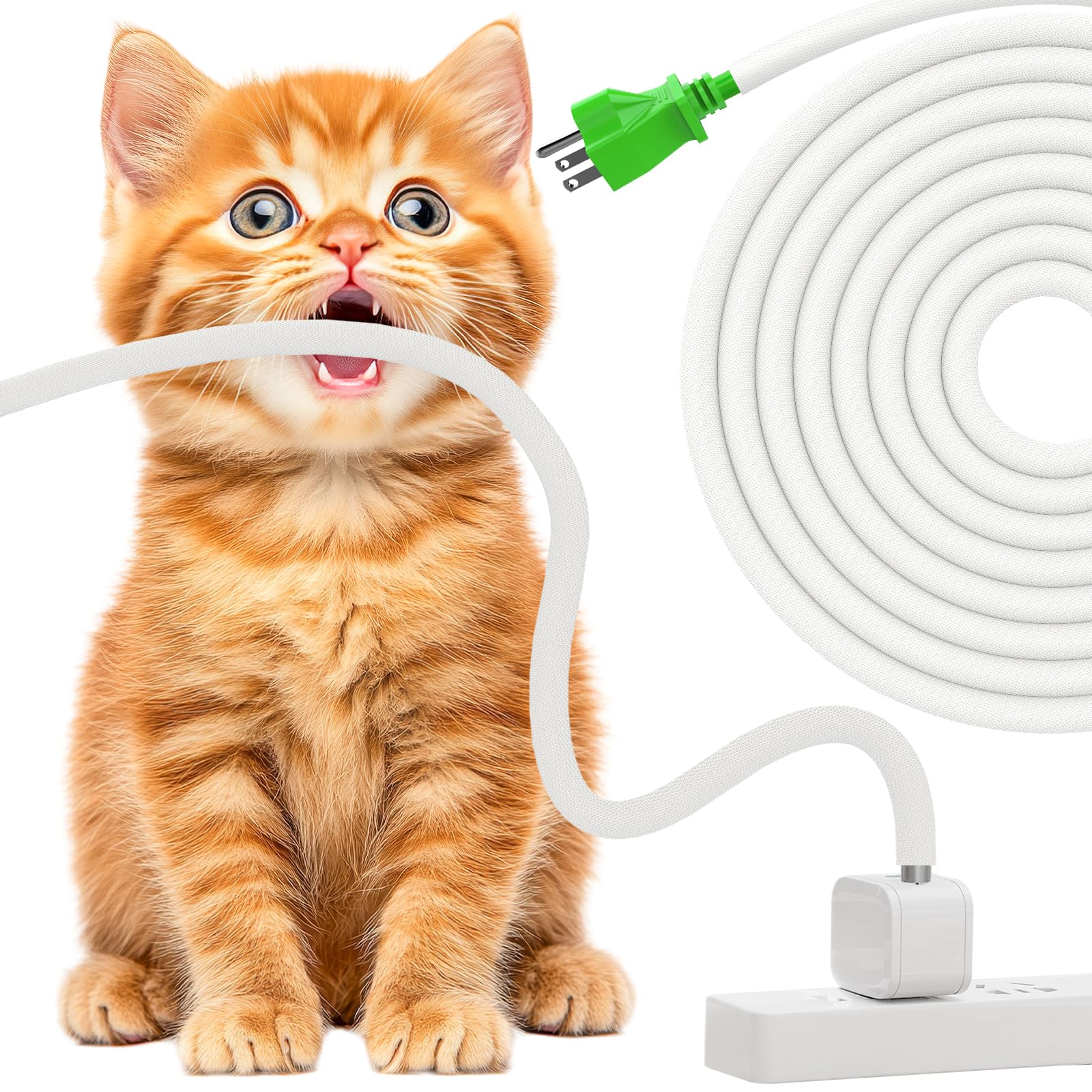 Amazon.com: UOMTFAI Cord Protector for 1 Cord 10ft 3/10 Inch, Flexible ...