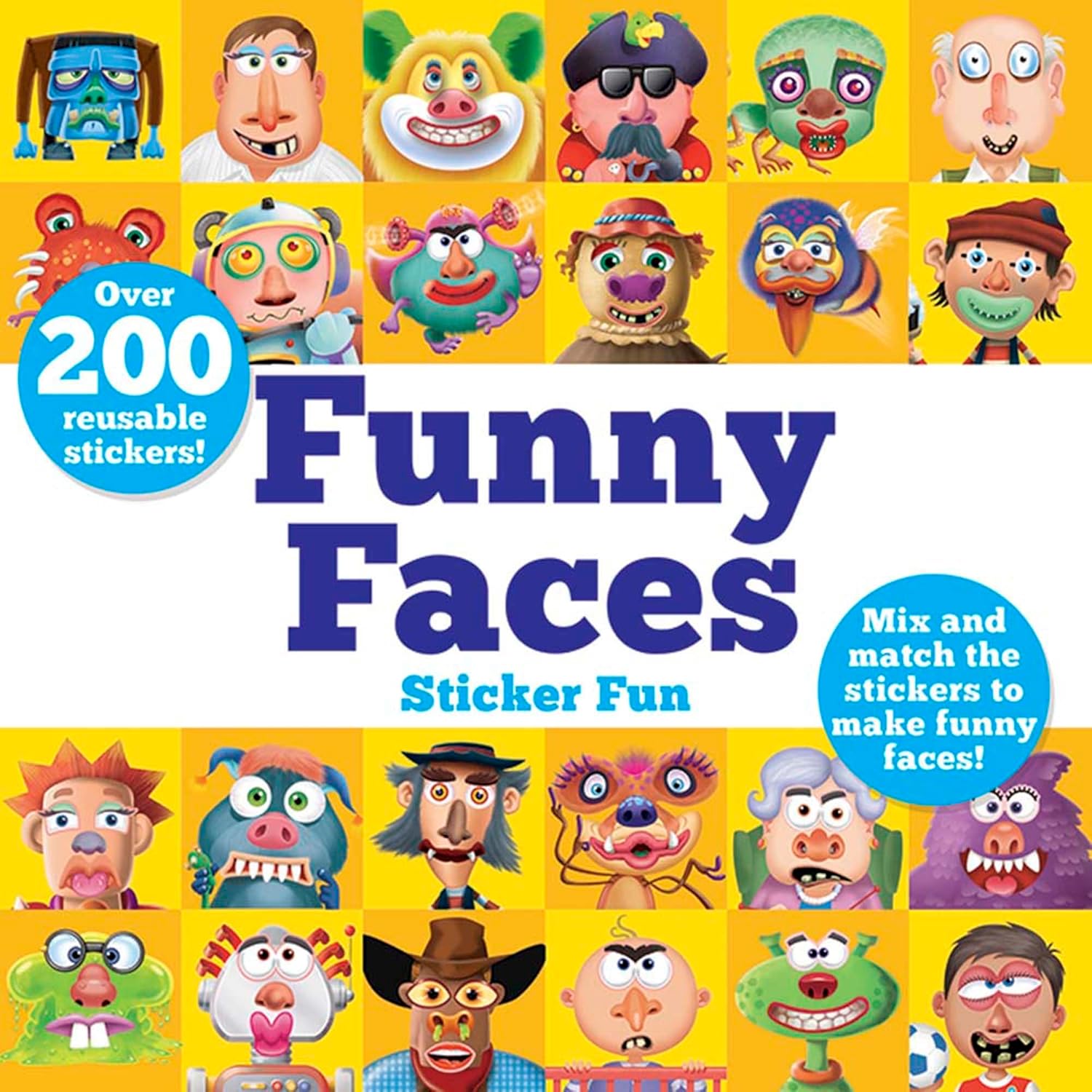 Amazon.com: Funny Faces Sticker Fun: Mix and match the stickers to make ...