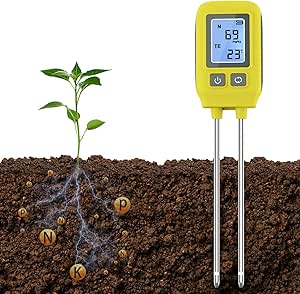 WingFly 4-in-1 Soil Tester NPK, Soil Meter P/N/K Trace Element Detector ...